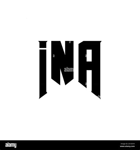 Ina Letter Logo Design For Technology Company Ina Logo Design Black