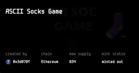 ascii socks game mint fun