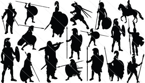 Warrior Silhouette Vector At Collection Of Warrior