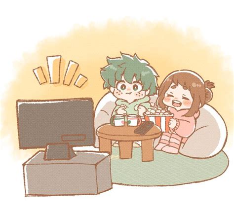 Izuku And Ochako Watching Movies Scrolller