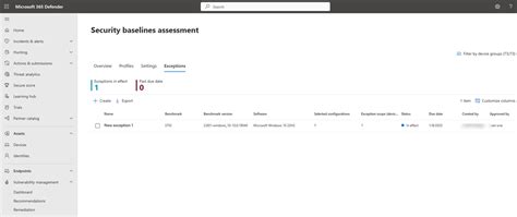 Security Baselines Assessment Microsoft Defender Vulnerability Management Microsoft Learn
