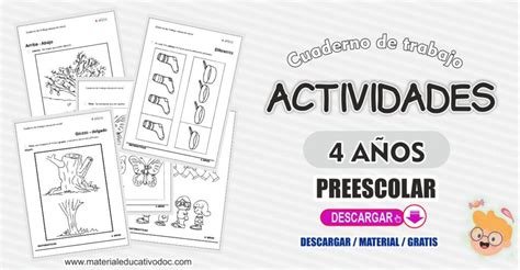 Cuaderno De Actividades Para Niños De 4 Años