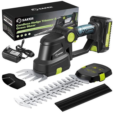Saker Hedge Trimmer Cordless 20v Max Battery 2 In 1 Handheld Grass