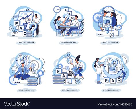 Ladge Question Mark Problem And Solution Concept Vector Image