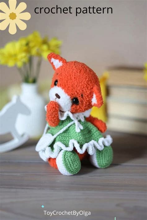 Fox Crochet Pattern Amigurumi Plush Fox Tutorial Crochet Pattern