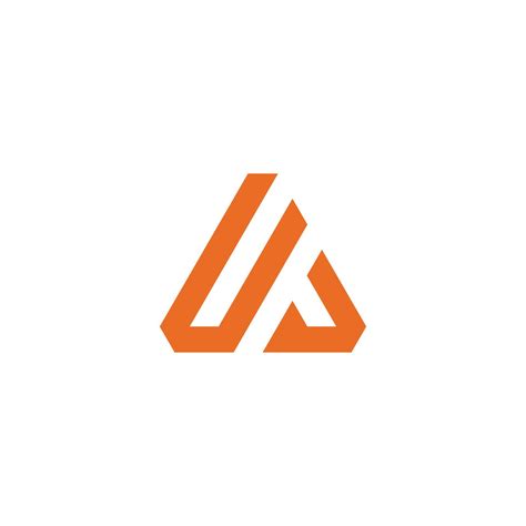 Abstract Orange Triangle Logo Design Modern Geometric Shape With A