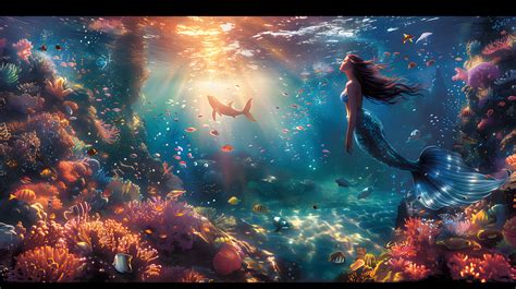 Download Ai Generated Woman Mermaid Royalty Free Stock Illustration