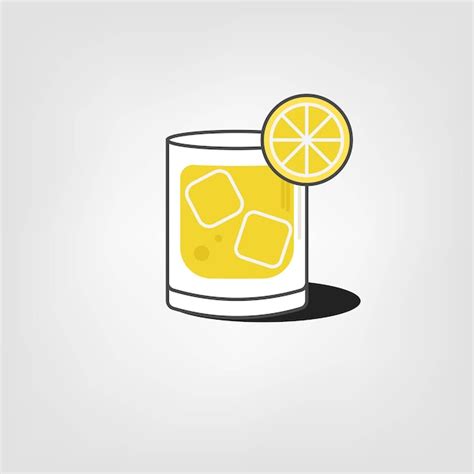 Premium Vector Glass Of Lemonade With Ice
