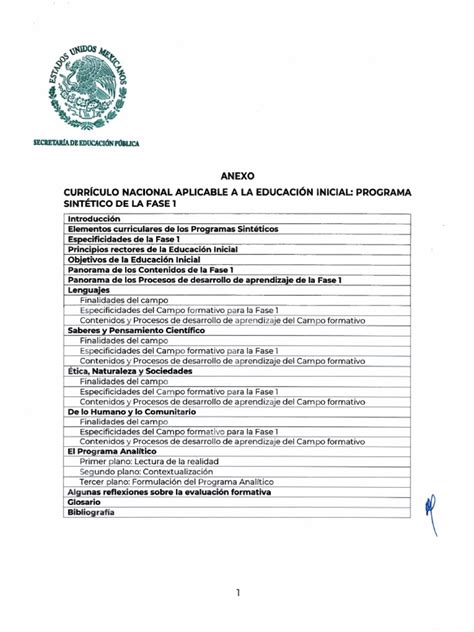 Programas Sintéticos De Las Fases 1 Pdf