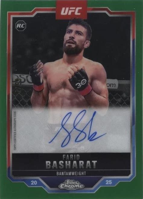2025 Topps Chrome Ufc Chrome Rookie Autographs Farid Basharat Cra Fb