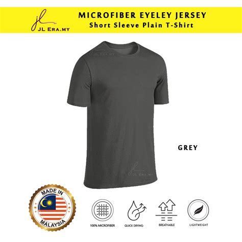 Microfiber Eyelet Jersey T Shirt Round Neck Short Sleeve Shopee