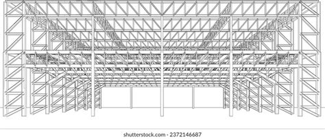 3d Illustration Building Structure Stock Vector Royalty Free