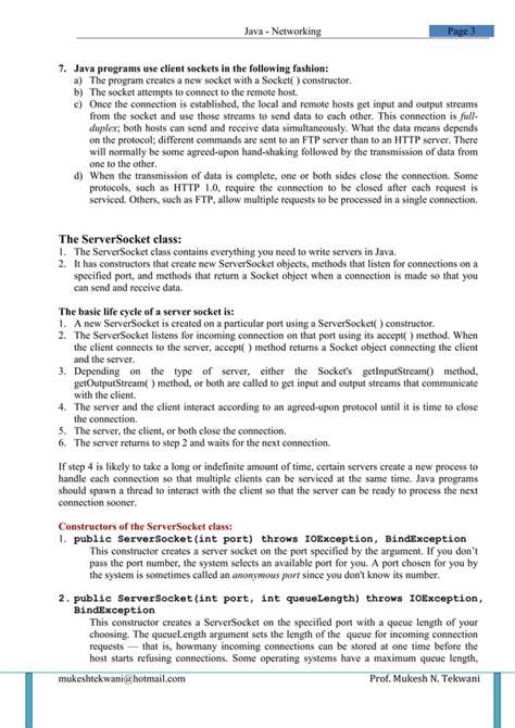 Java Networking Programs Theory Pdf