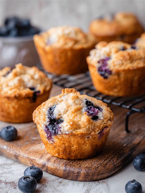 Almond Flour Cottage Cheese Blueberry Muffins Unbelievably Moist