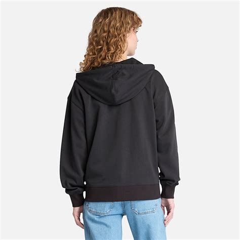 Exeter Full Zip Loopback Hoodie For Women In Black