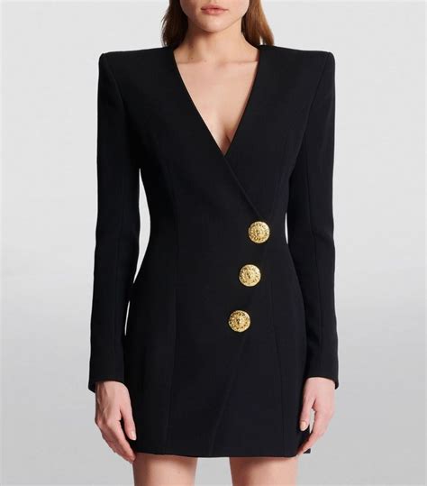 Balmain Mini Dress Black Dress Coats For Women Blazer Dress Coat