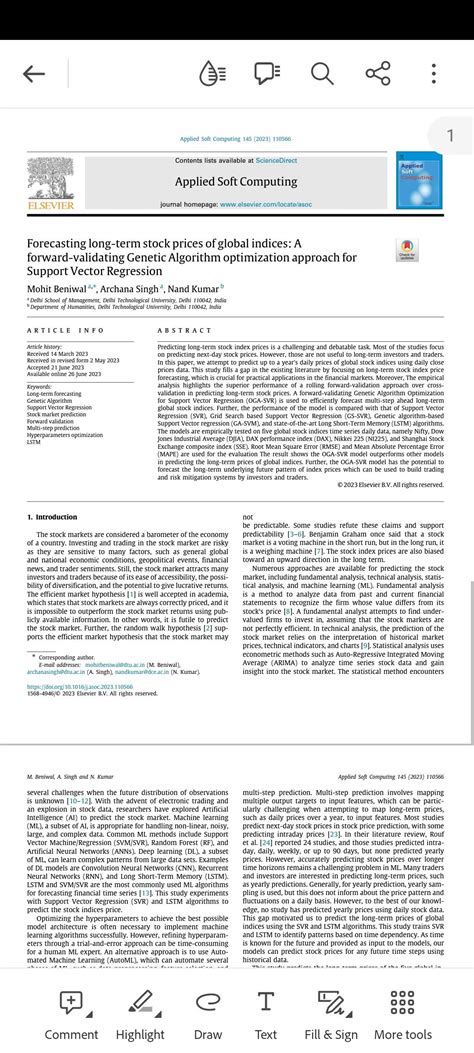 Prof Nand Kumar On Linkedin We Are Happy To Find Our Paper In The Journal Of Applied Soft