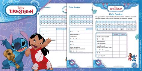 👉 Lilo And Stitch Activity Disney Maths Ages 5 7