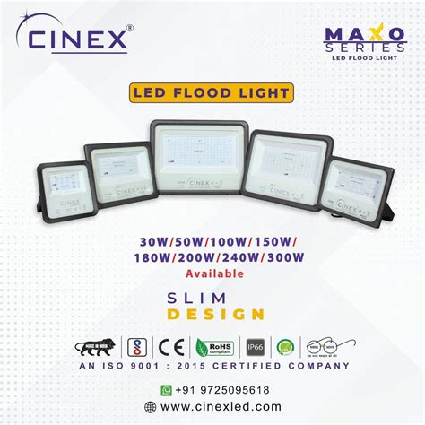 Cinex 50w Flood Light Ip Rating Ip65 Model Namenumber Royal Series