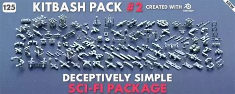 Sci Fi Greeble Kitbash Pack 125 Models 3d Model Cgtrader