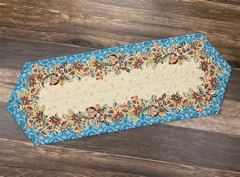 Quilted Border Print Table Runner 44 X 16 Etsy