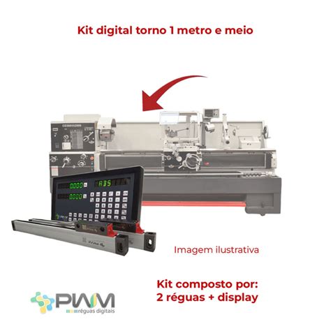 Kit Para Torno 15 Metro Pwm Réguas Digitais