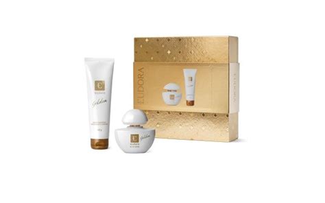 Kit Presente Natal Golden Eau De Parfum 35ml Creme Hidratante