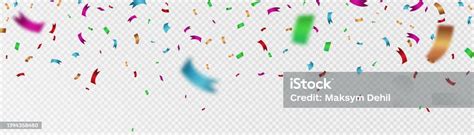 투명한 배경에 색종이 떨어지는 다채로운 색종이 밝은 색의 축제 색조 파티에 대한 스톡 벡터 아트 및 기타 이미지 파티 축하 뱀 Istock
