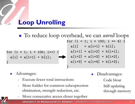Ppt Advanced Compilers Cmpsci 710 Spring 2003 Basic Loop Optimizations Powerpoint Presentation