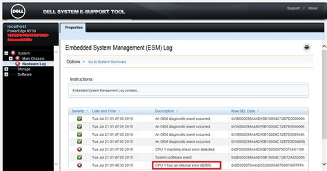 Dell Emc Sunucularda “cpu Internal Error Cpu Ierr” Ve “cpu Machine