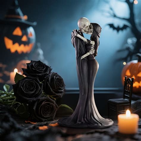 Gothic Dancing Skeleton Couple Statue 65 Day Of The Dead Bride