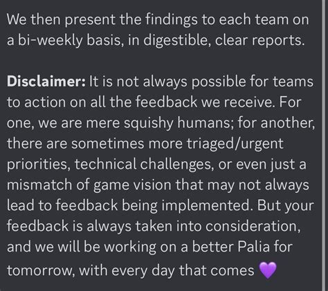 Dev Feedback Round Up Spreadsheet Coming August 9th R Palia