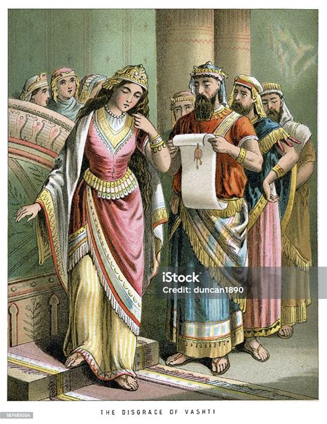The Disgrace Of Vashti Stock Illustration Download Image Now Purim