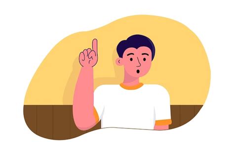 Premium Vector Man Pointing Finger