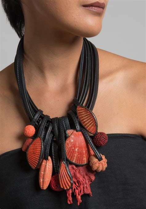 Monies Unique Coral Shell And Cornelia Necklace Santa Fe Dry Goods Workshop Wild Life