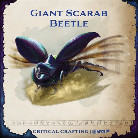 Oc Giant Scarab Beetle Statblock Ucriticalcrafting