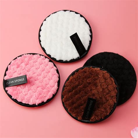 1pc Microfiber Makeup Cleaning Soft Puff Reusable Double Layers Face
