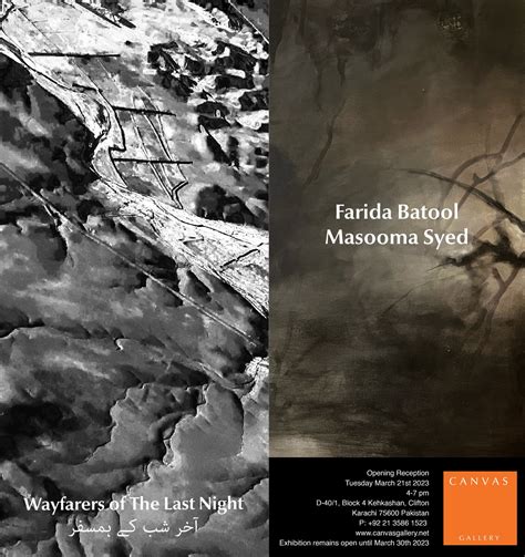 Farida Batool Masooma Syedopening Reception At Canvas Gallery On