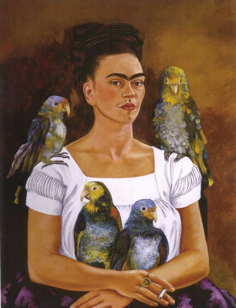 Self Portrait With Monkey 1938 By Frida Kahlo Artchive