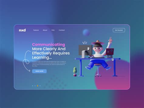 Glassmorphism Landing Page Header By Usf Satoor On Dribbble