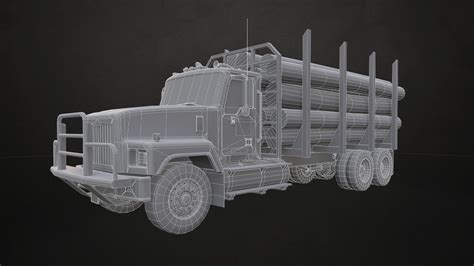 Classic Logging Truck 3d Model By Mswoodvine