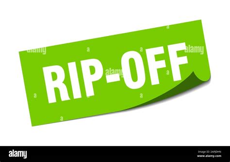 Rip Off Sticker Rip Off Square Sign Rip Off Peeler Stock Vector
