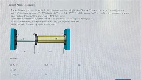 Solved The Axial Assembly Consists Of A Solid