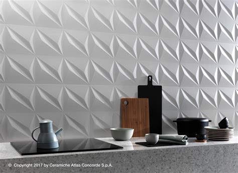 3d Wall Diamond White Ceramic Tiles From Atlas Concorde Architonic