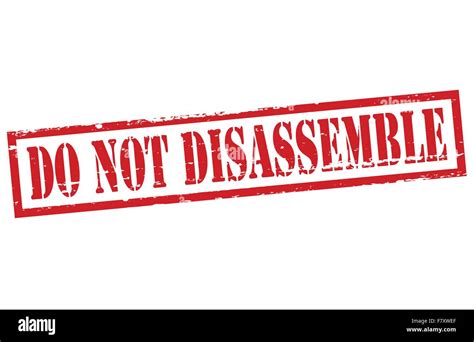 Do Not Disassemble Stock Vector Image And Art Alamy