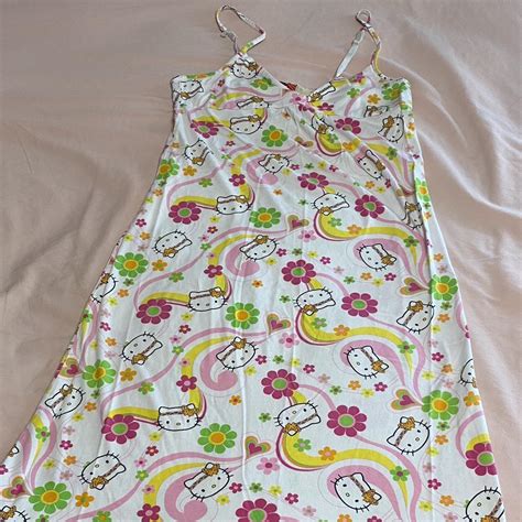 Maxi Hello Kitty 70s Style Cotton Dress 💕 Depop