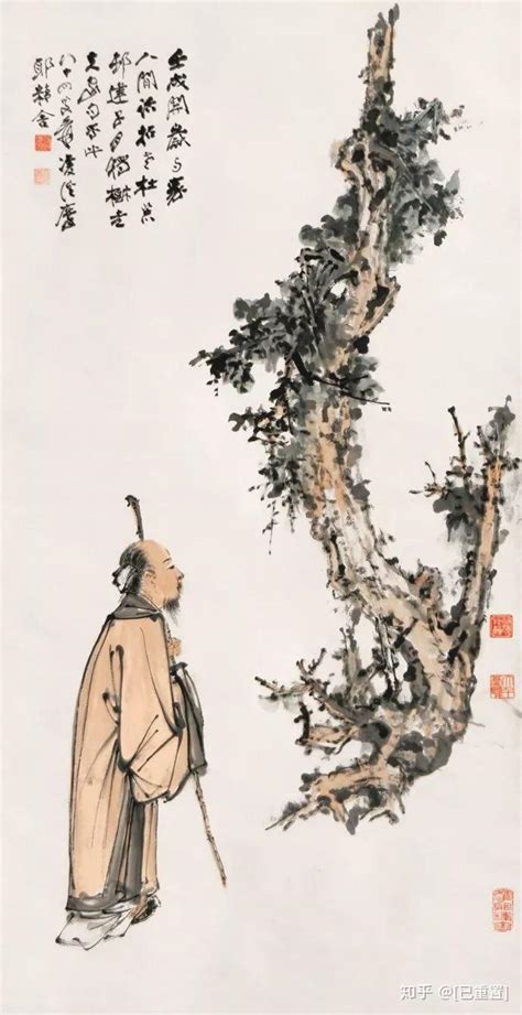 大师张大千笔下的高士图！ 知乎