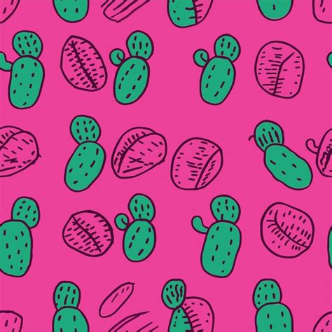 Premium Vector Seamless Colorful Cactus Pattern