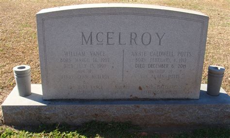 William Vance Mcelroy 1907 1999 Memorial Find A Grave