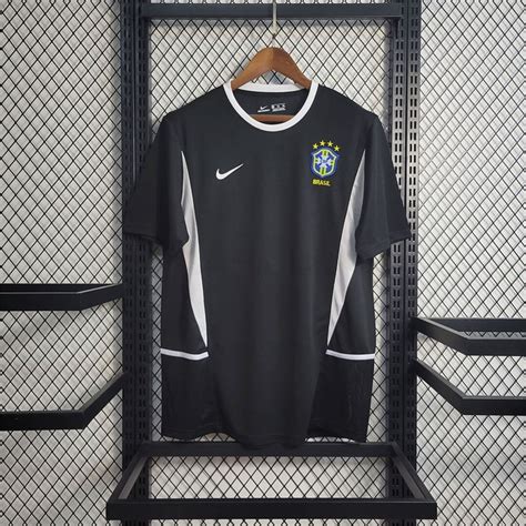 Brazil 2002 Goalkeeper Dark Black Kit The Football Heritage